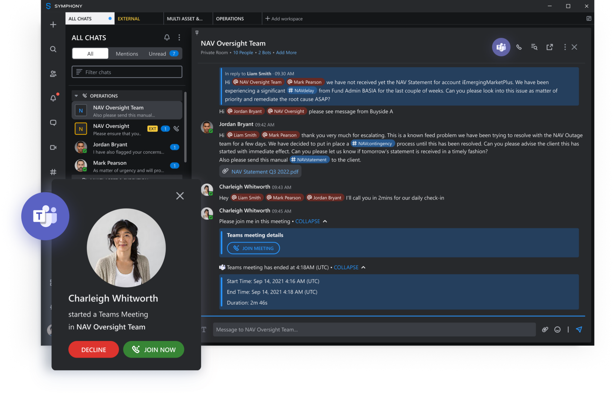 Meet seamlessly with Symphony and Teams